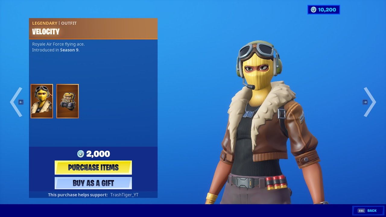 Velocity skin - Fortnite Item Shop (2020-02-29) - YouTube