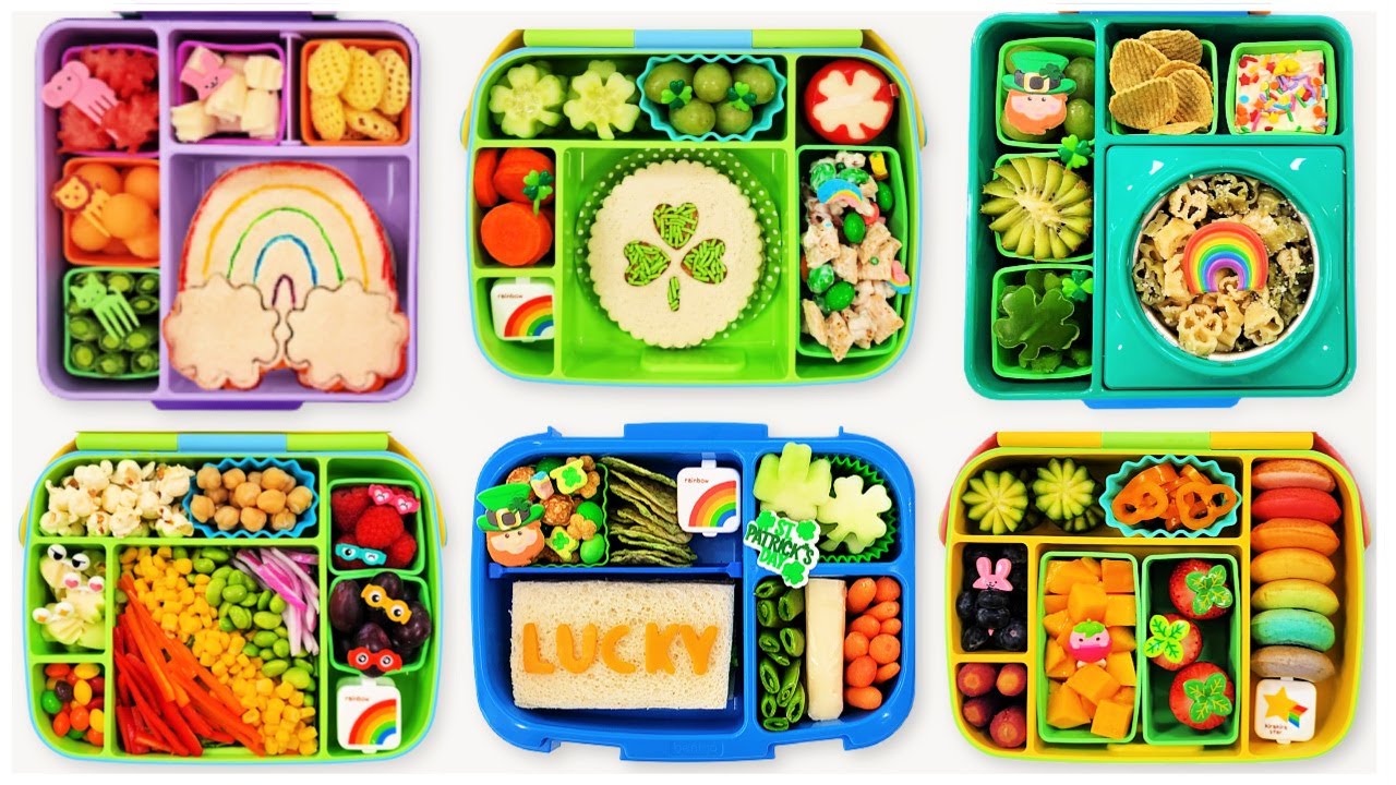 *NEW* RAINBOW Lunch Ideas & NO-BAKE Treats! 🌈 Bunches of Lunches - YouTube