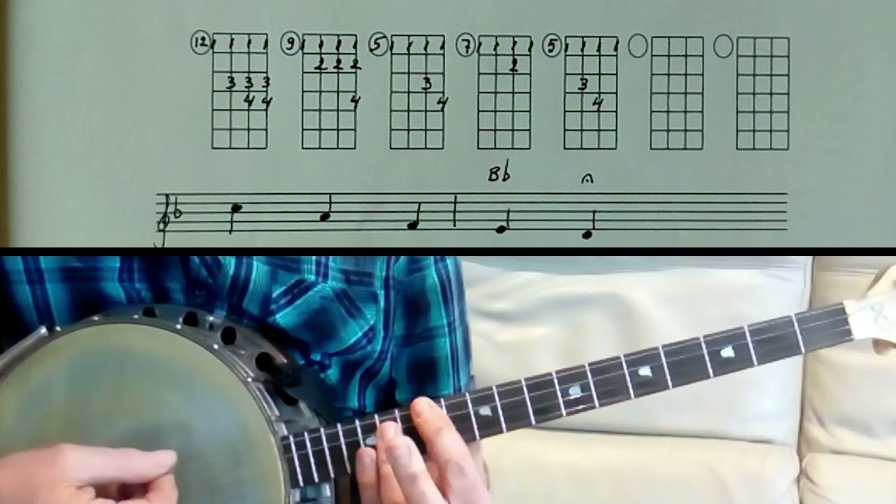 01 b Happy Birthday, on tenor banjo (CGDA) : free tutorial - YouTube