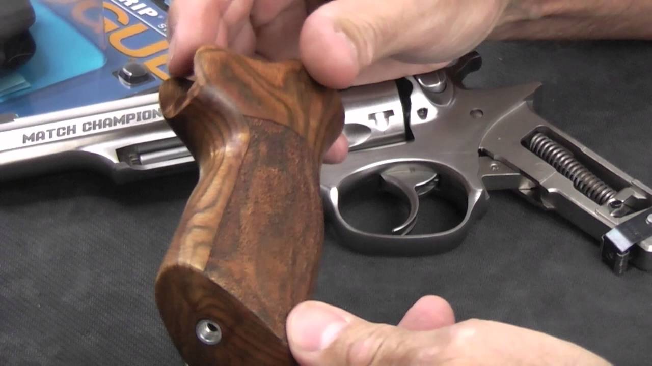 How to change revolver grips: Ruger GP100 Match Champion - YouTube