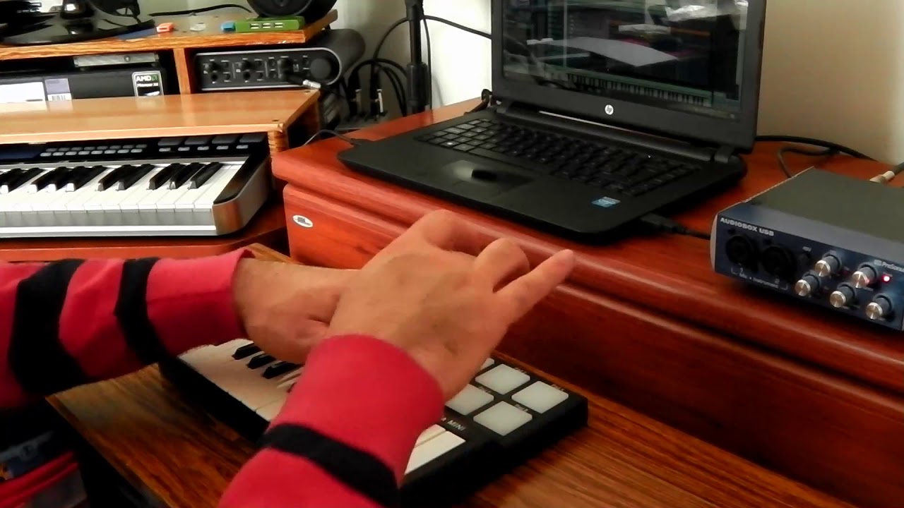 Worlde Panda mini PG8X vst PreSonus AudioBox Cakewalk Rapture ...