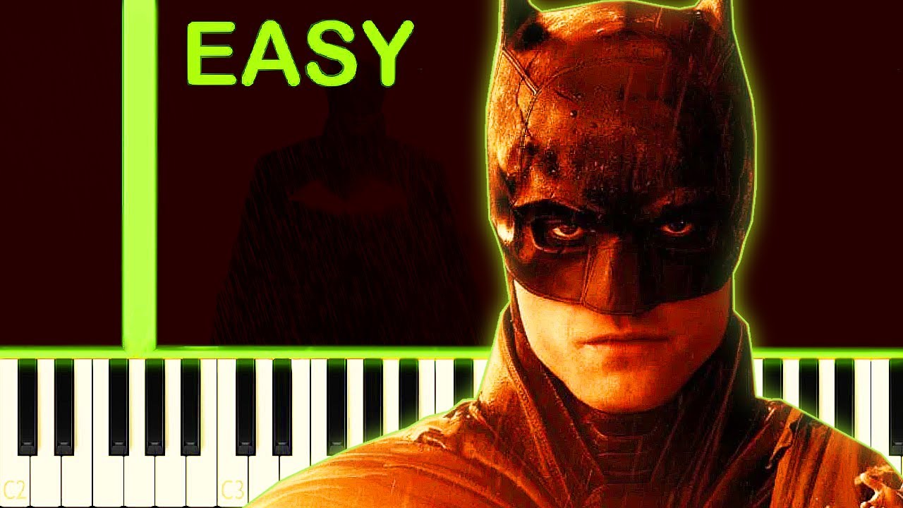 THE BATMAN THEME - EASY Piano Tutorial - YouTube