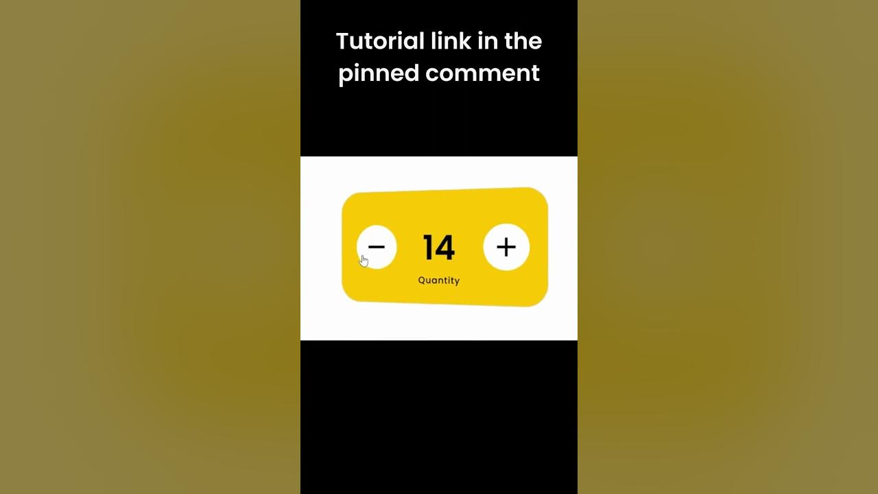 Html Css Custom Number Input With Js Functionality Short Video Html Youtube