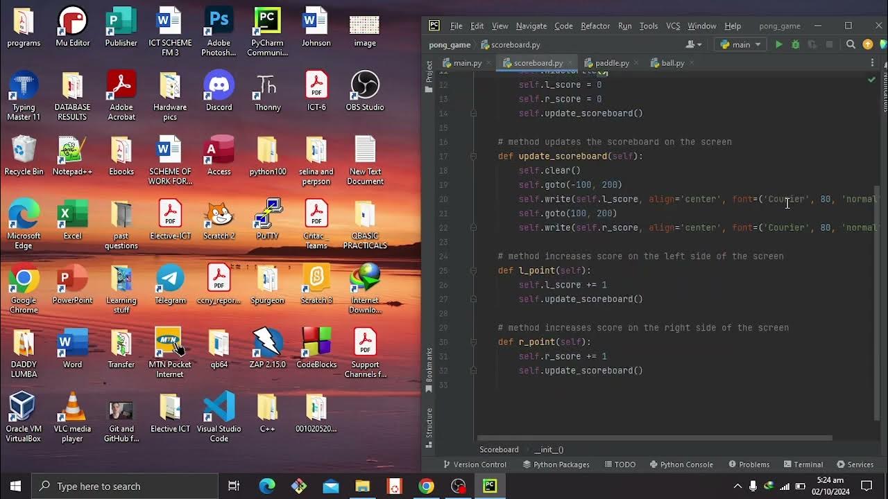 pong game python review - YouTube
