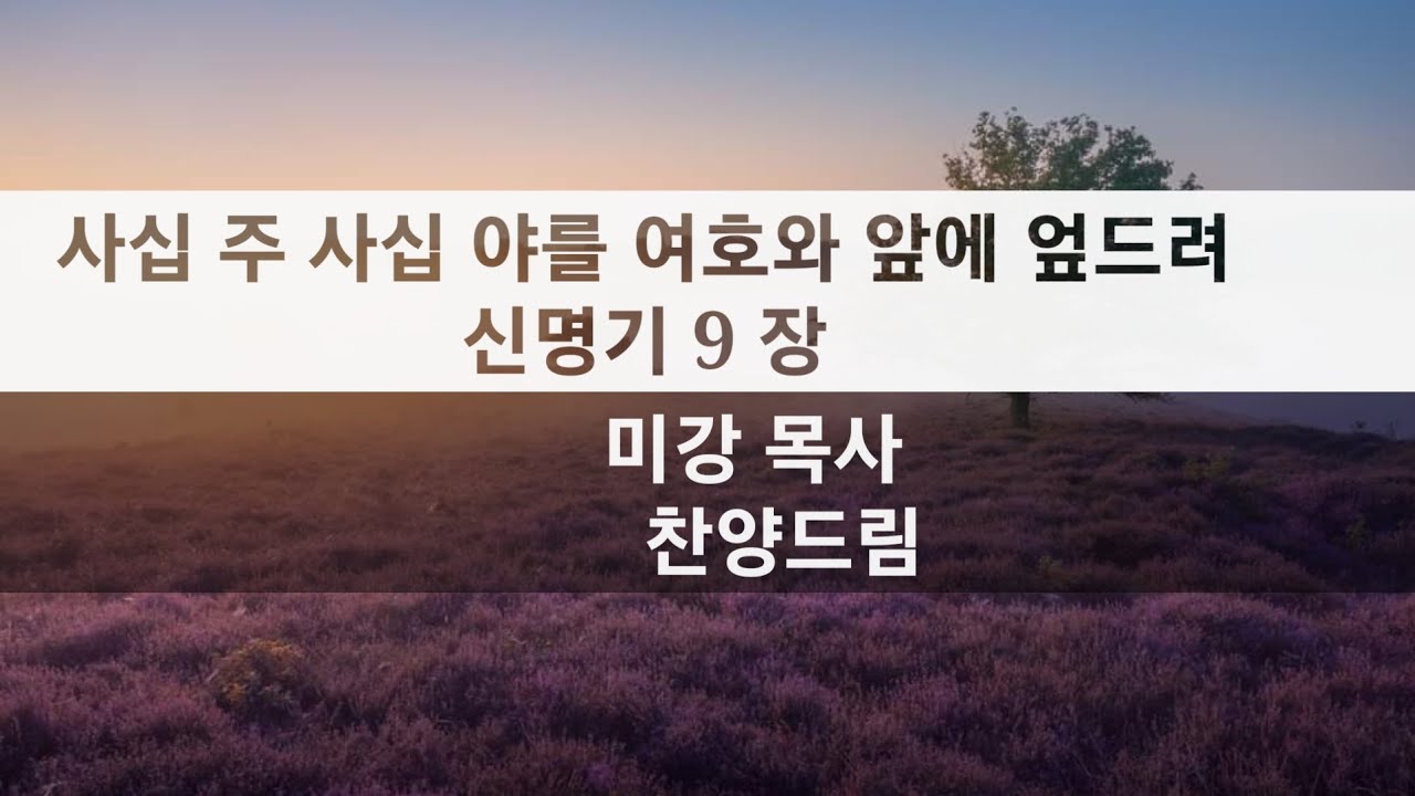 펄송 신명기 9 25 29 사십 주 사십 야를 여호와 앞에 엎드려 미강 목사 찬양드림 Youtube