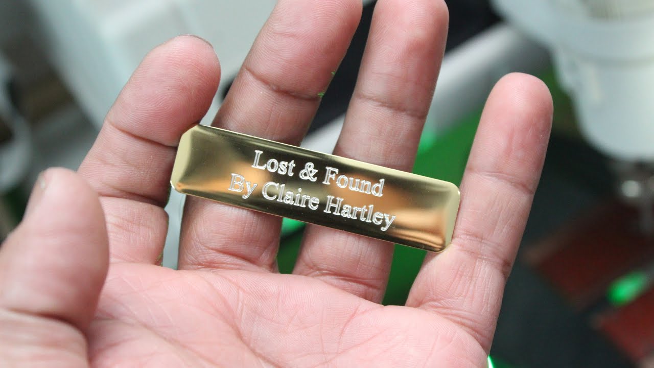 Custom Engraving Gold Plate Text Engraved - YouTube