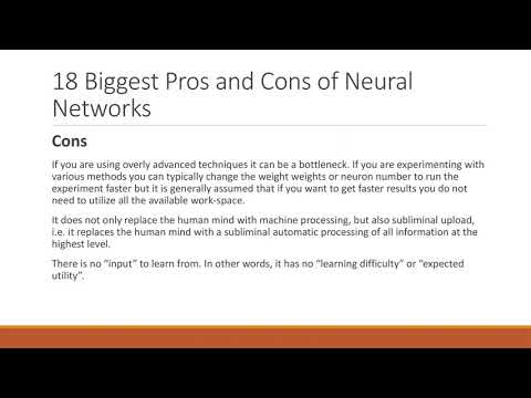 Advantages and Disadvantages of Neural Networks - YouTube
