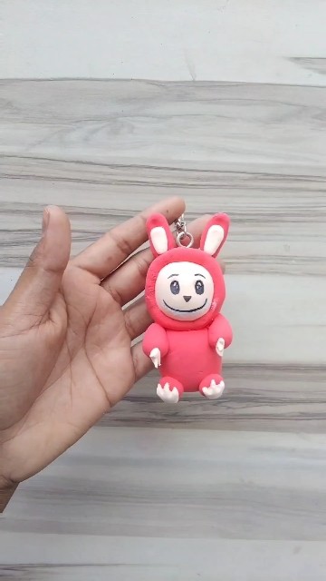 DIY Labubu Keychain with Clay #shorts #trending #labubu #clayart # ...