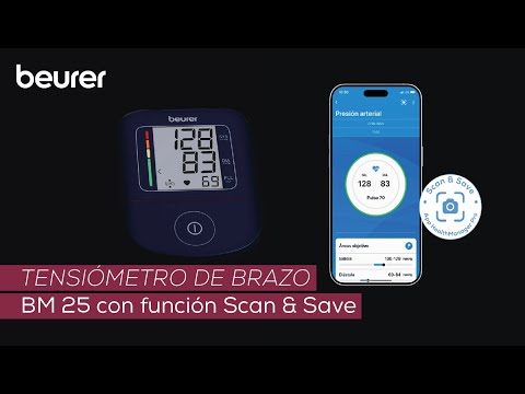 Memorización digital de los valores de presión arterial con el tensiómetro de brazo BM 25 de Beurer