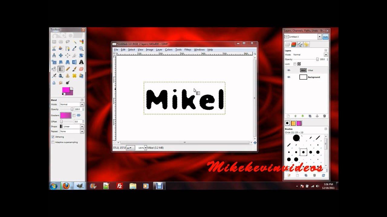 Bubble Text Effect in Gimp - YouTube