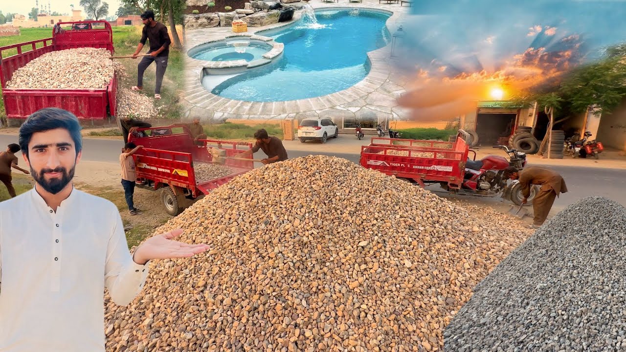 Swimming Pool Ke Liye (Stone) Pathar A Gaya 😍 building underground ...