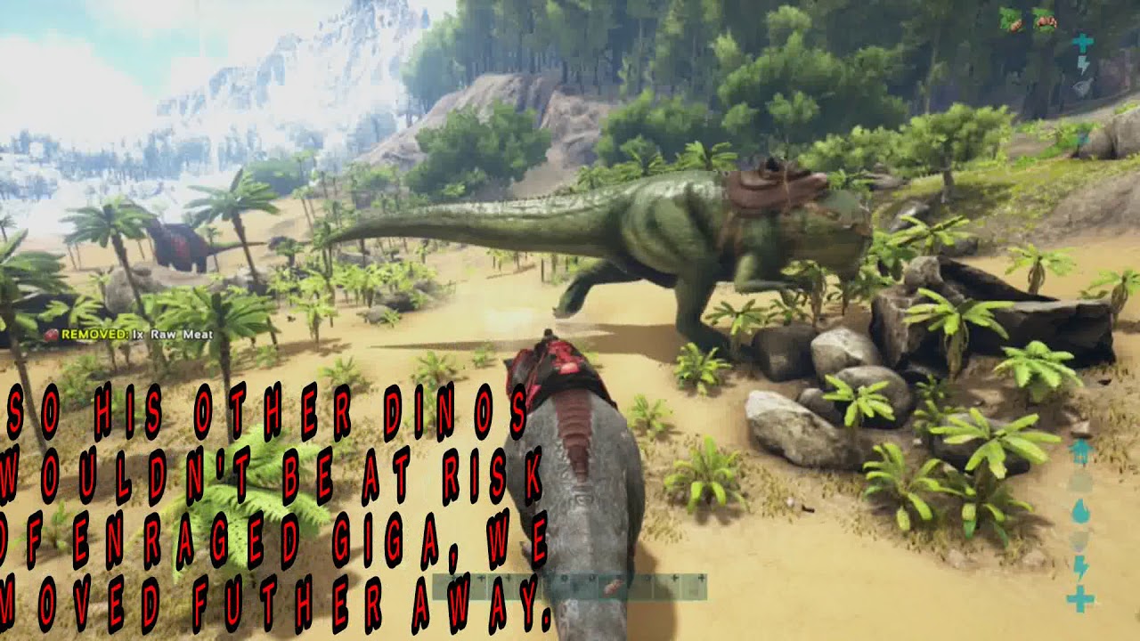 Ark Survival Evolved Tamed Giga Vs Boss Rex Youtube
