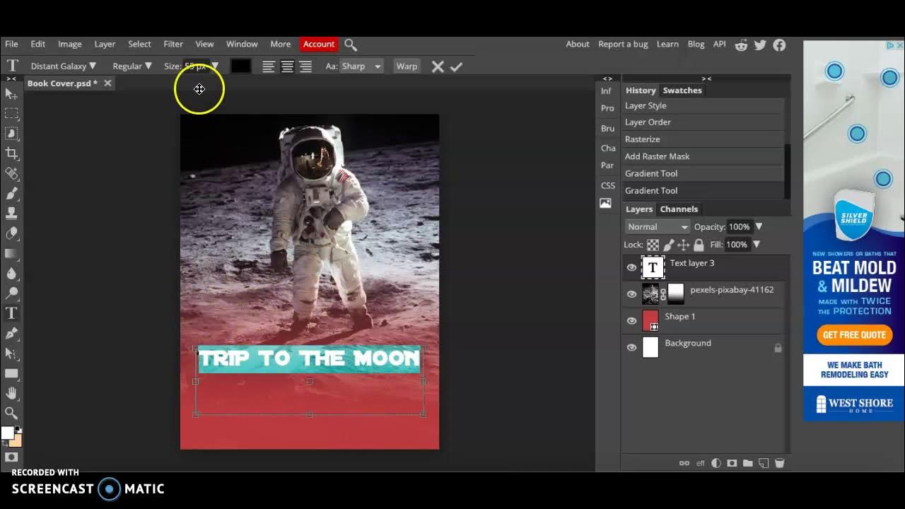 Photopea: Creating a Book Cover - YouTube