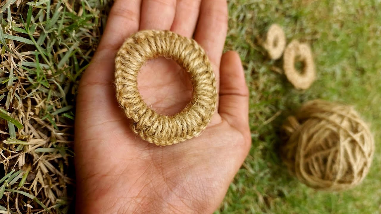 How To Make #jute Amazing 👏 #beautiful buttons craft - YouTube
