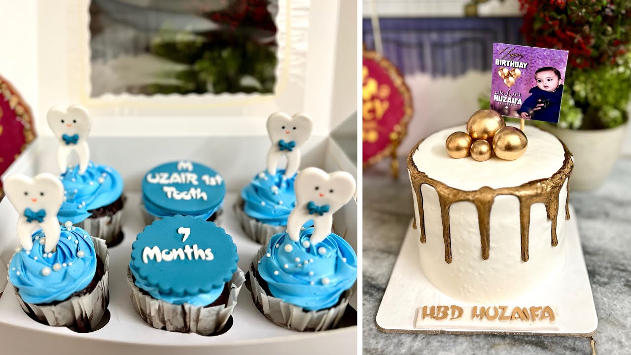 1st tooth🦷 CupCakes - Cake Decorating - Cake recipe - YouTube
