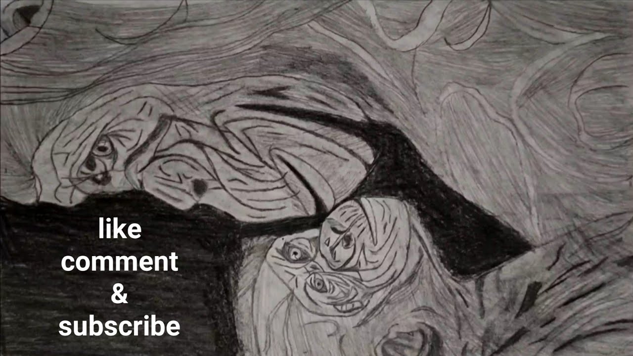 How to draw a Chimpanzee / how to draw a gorilla / bonobo monkey ...