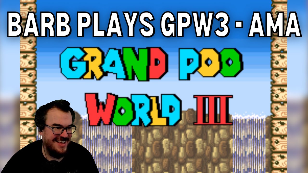 Barb plays Grand Poo World 3 and chats about the game - YouTube