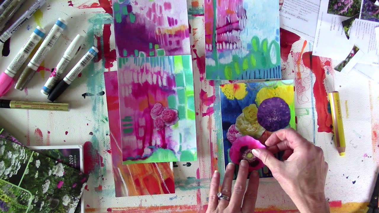 Collage Art Cards Andrea Garvey - YouTube