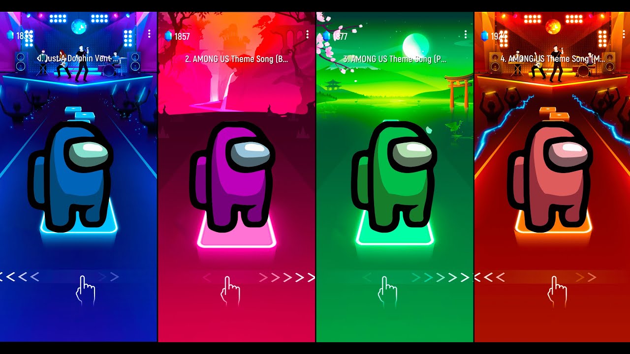 Among Us VS Among Us VS Among Us VS Among Us | Tiles Hop EDM Rush - YouTube