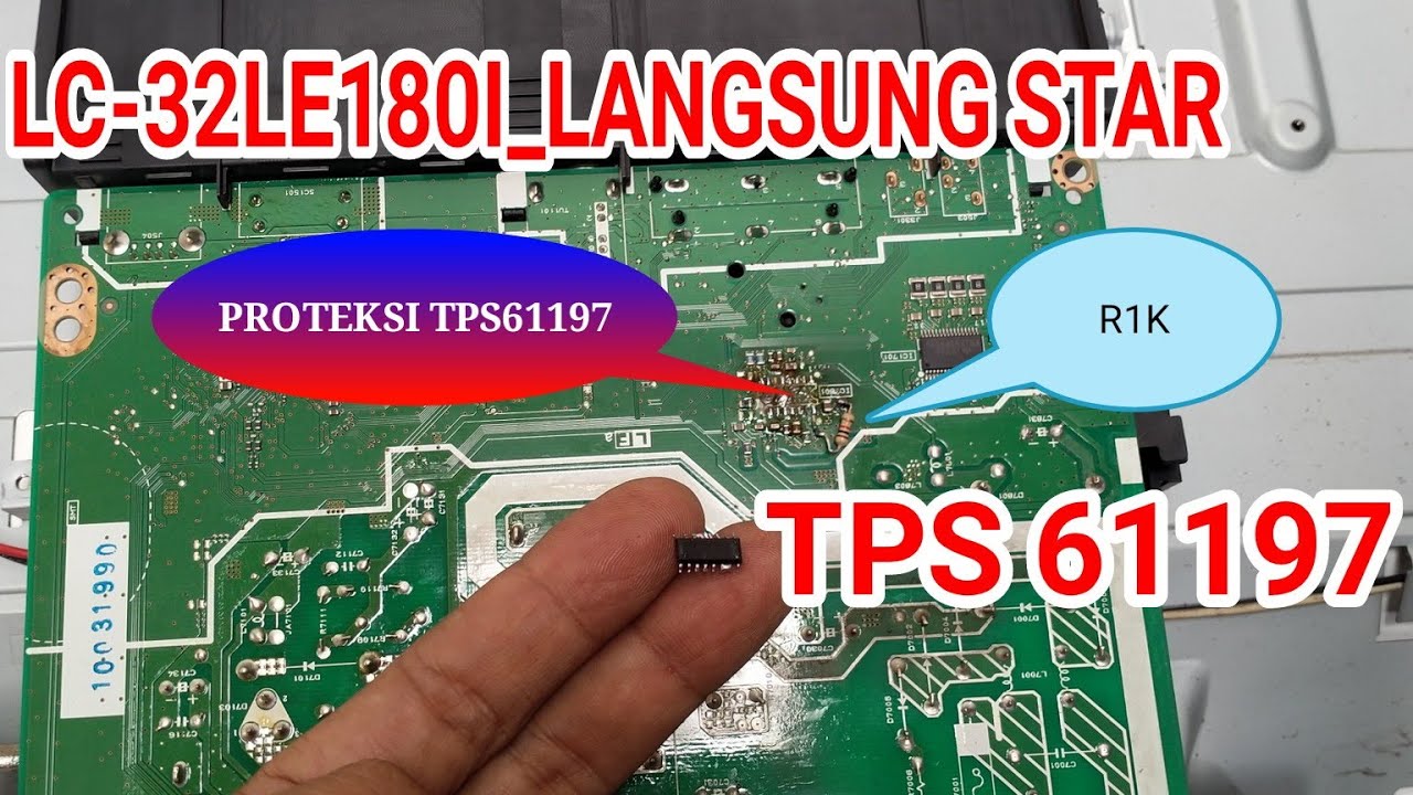 Cara lumpuhkan protek TPS61197|| Tv LED Sharp 32LE180I||MODIF INVERTER ...