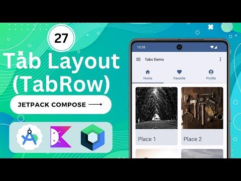 Tabs Layout using TabRow In Jetpack Compose | Android Studio Hedgehog | Kotlin | Jetpack Compose ...