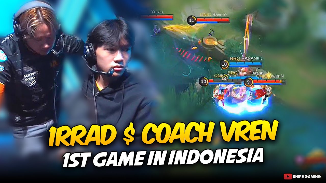 1RRAD and COACH VREN FIRST GAME as RRQ MEMBERS in INDONESIA . . . 🤯 ...