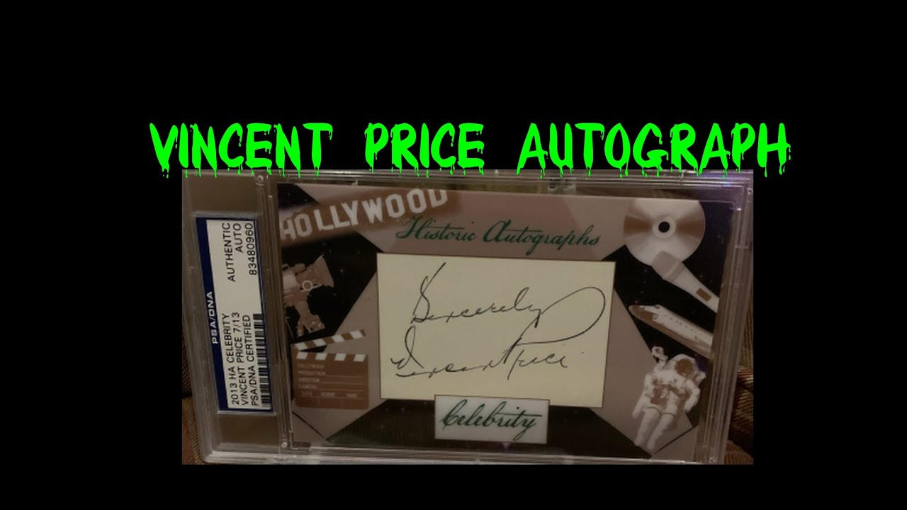 Vincent Price Autograph - YouTube