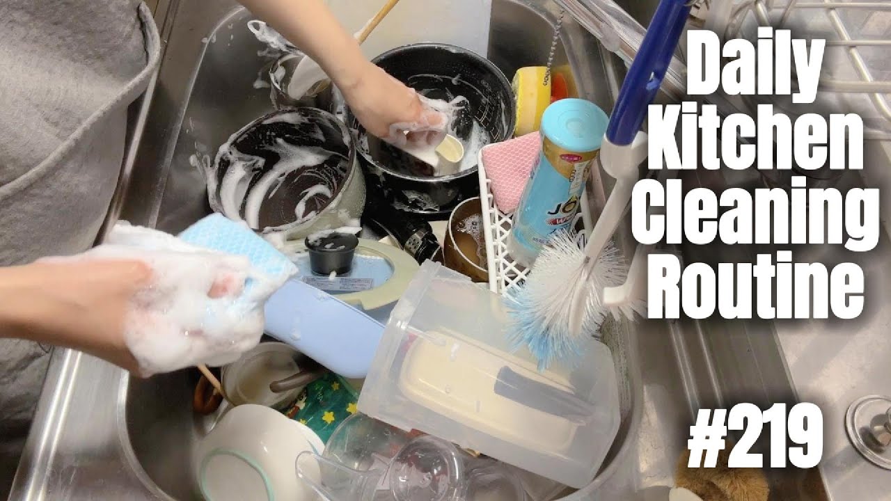 #219 キッチンリセットルーティーン/Daily Kitchen Cleaning Routine. - YouTube