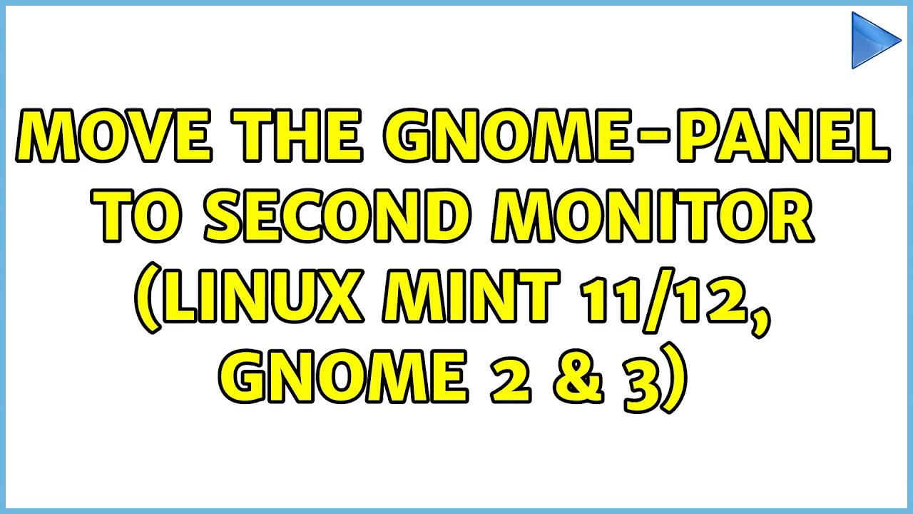 move the gnome-panel to second monitor (Linux Mint 11/12, Gnome 2 & 3 ...
