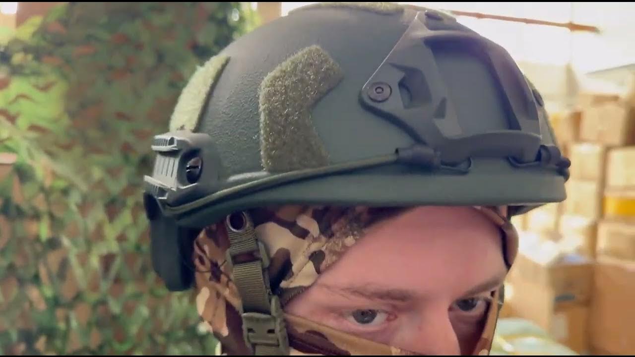 Шлем безухий олива АРАМИД - YouTube