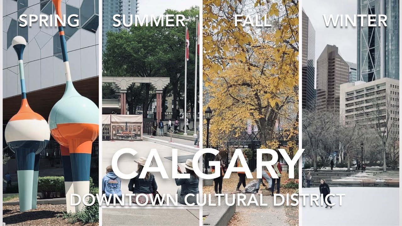 [4K Walk] 🇨🇦 Downtown Calgary Cultural District A Walk Through 2023 ...