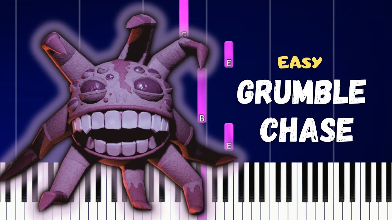 GRUMBLE CHASE ROBLOX OST - DOORS FLOOR 2 | EASY piano tuto - YouTube