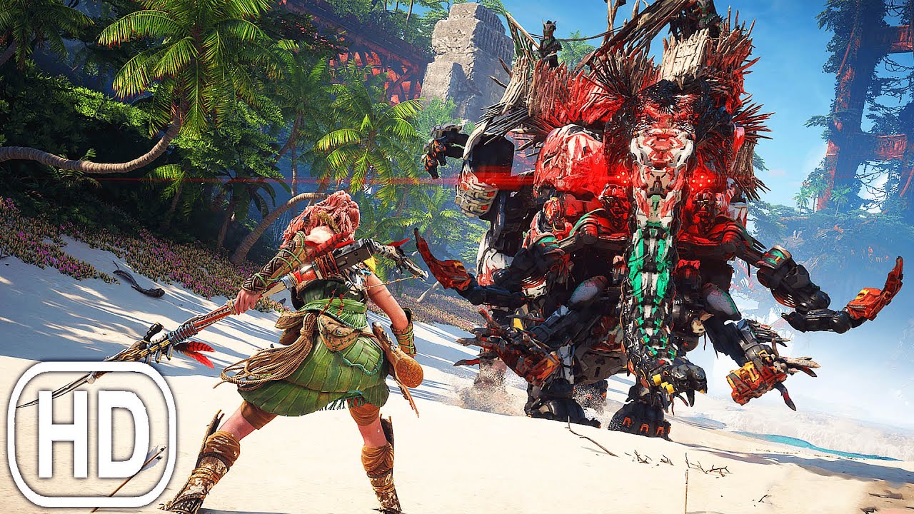 Giant Elephant Boss Fight / Tremortusk - Horizon Forbidden West - YouTube