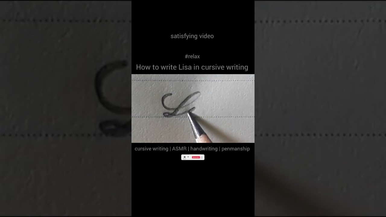 How to write Lisa in cursive writing @cursive penmanship - YouTube