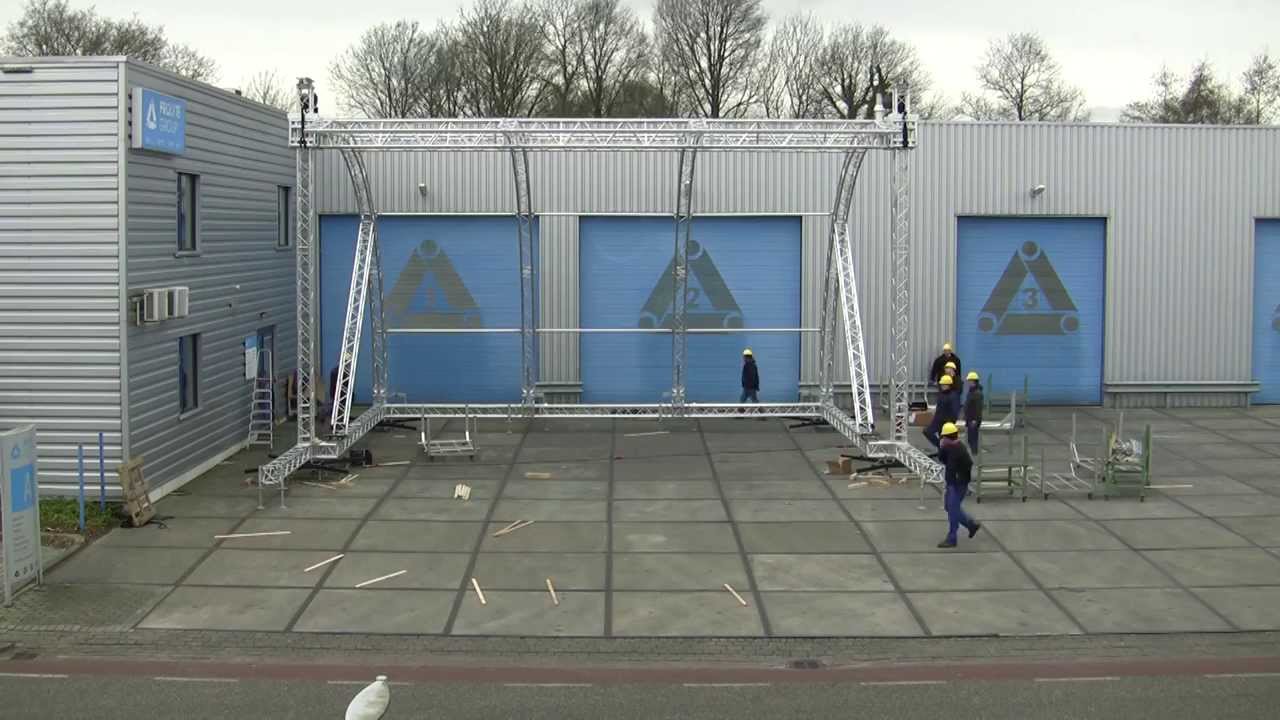 Prolyte Dock Stage demo build - YouTube