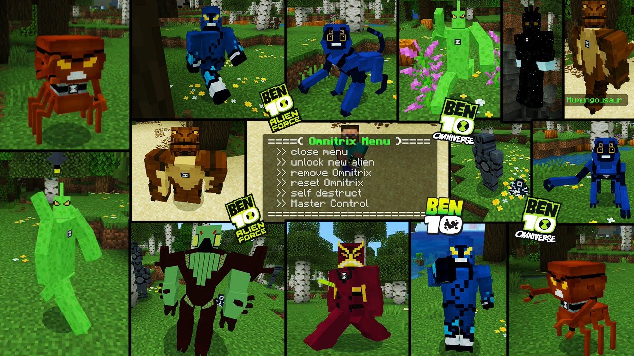NEW OMNITRIX ALIENS😍! BEN 10 OMNIVERSE MOD FOR MINECRAFT PE 🔥| 1.21 ...