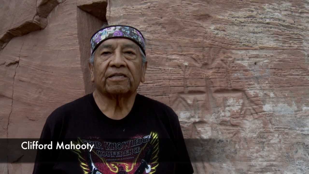 Native American Zuni Elder Clifford Mahooty Shows Ancient Petroglyphs ...