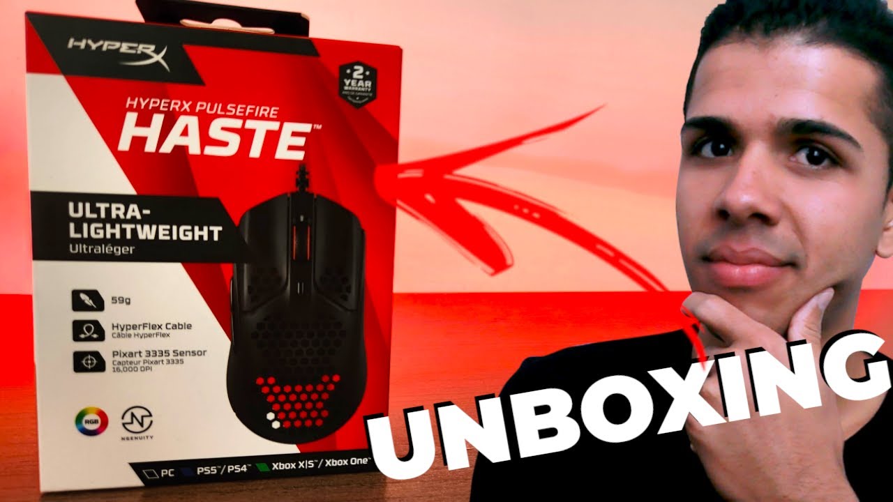 Mouse HyperX Pulsefire Haste RGB Unboxing - YouTube