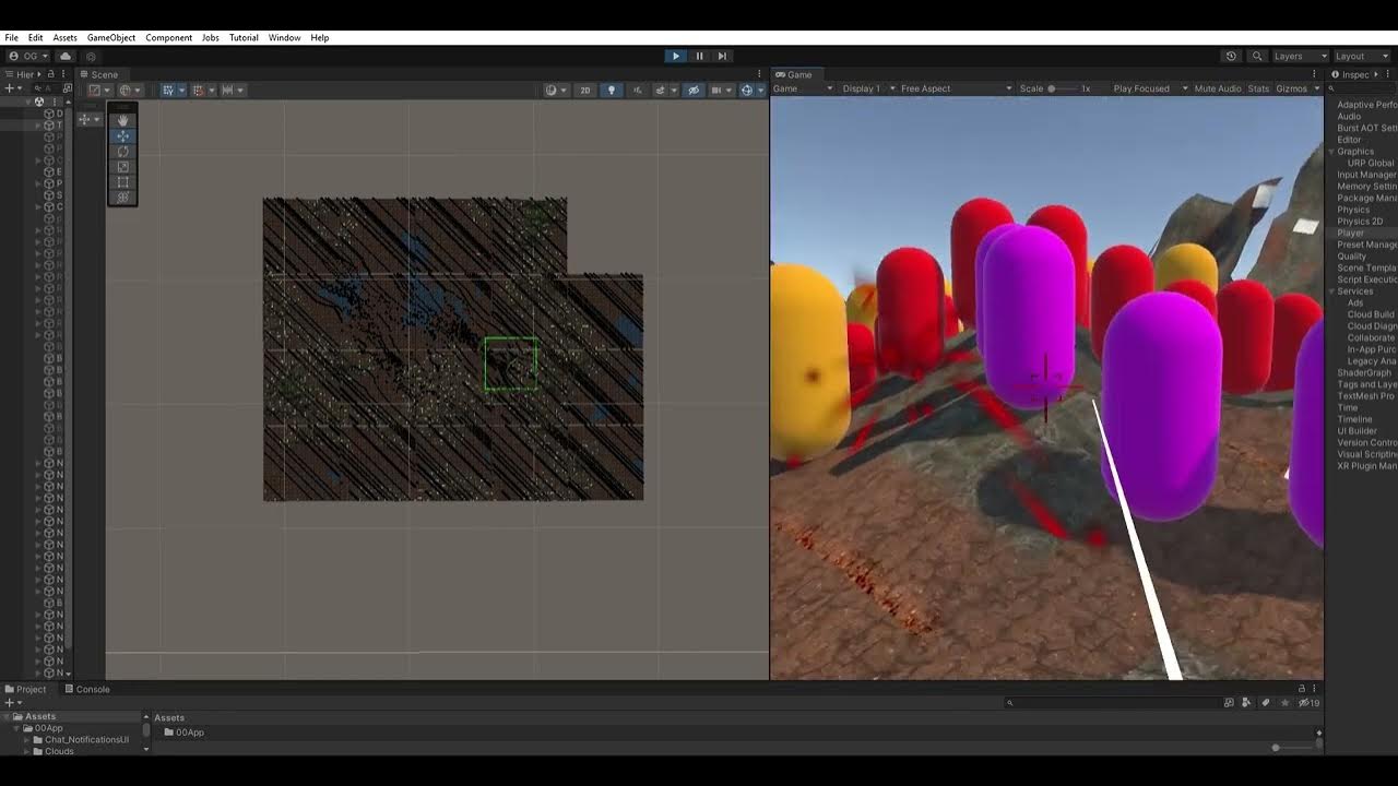 Unity GPU Procedural world 1 - infinite terrain, biomes, boids, mesh colliders, raycasting - YouTube