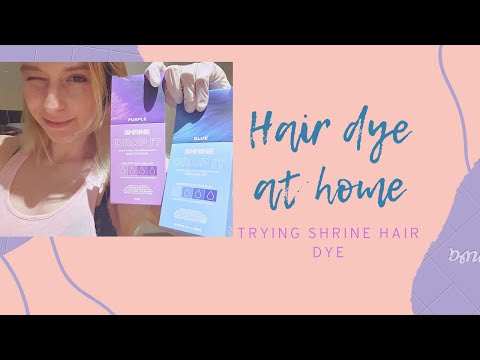 Trying Shrine hair dye at home🙀 👀💜 Tania Sofia Vlog