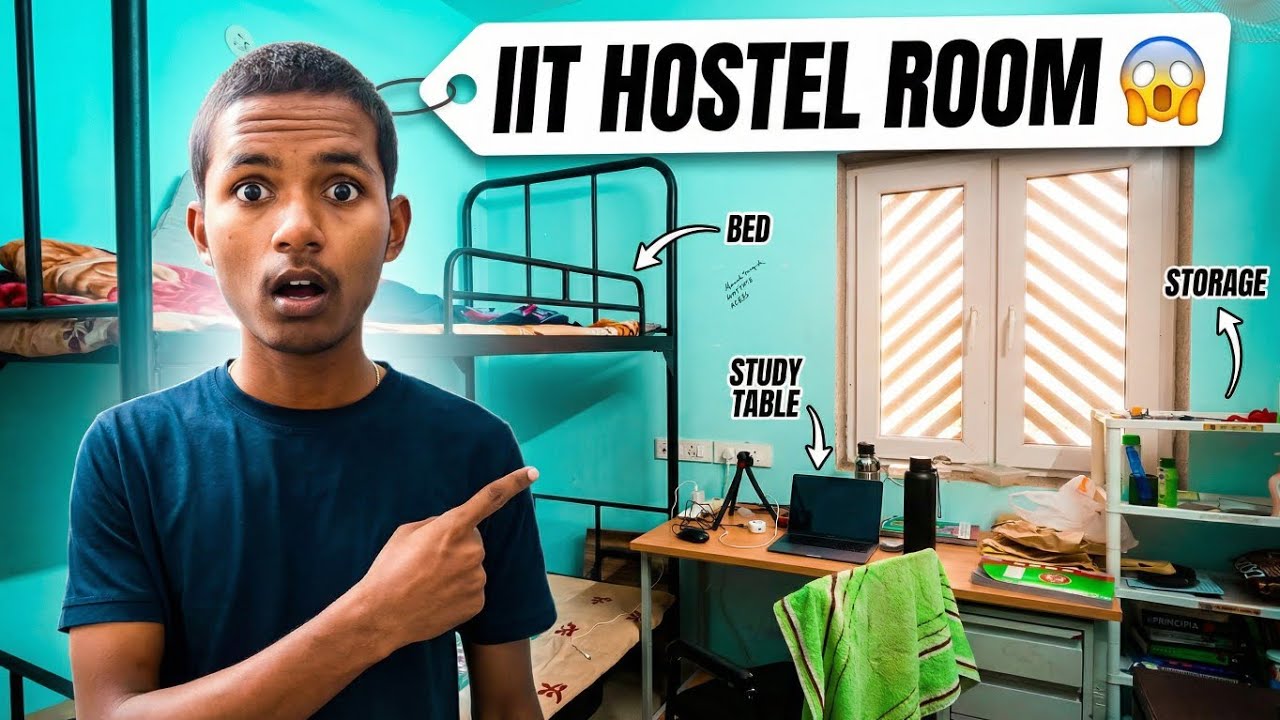 IIT Jodhpur Hostel Room Tour 😱 | Reality of IIT Hostel Life - YouTube