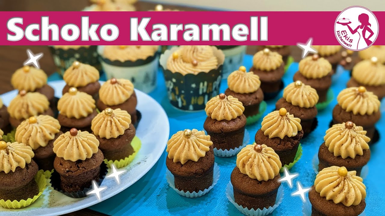 Schoko Cupcake mit Karamell | Cupcake Karamellcreme mit Schoko ...