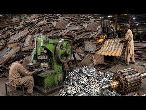 Amazing Process of Making Fan Armatures from Rusty Iron Sheets | Inside Factory Mass Production