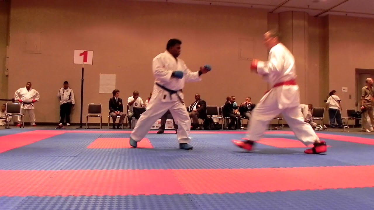 2011 WPFG Karate Kumite Master over 80 KG USA vs SRI LANKA - YouTube
