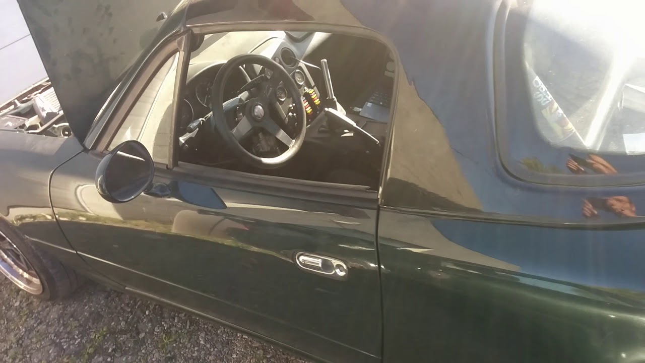 Megasquirted 13B rotary ITB miata Revving up - YouTube