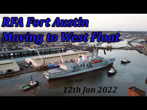 RFA Fort Austin in Birkenhead Docks - YouTube
