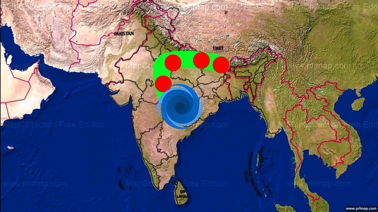 Vigorous weather system in india rain - YouTube