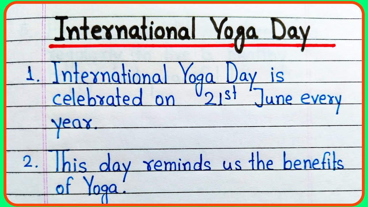 International Yoga Day speech || Speech on International Yoga Day ...