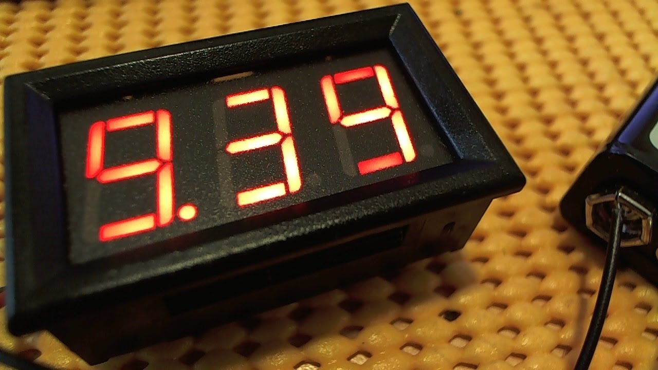 Mini Digital Voltmeter Red LED (TH789) (плата YB27_v1.8) - YouTube