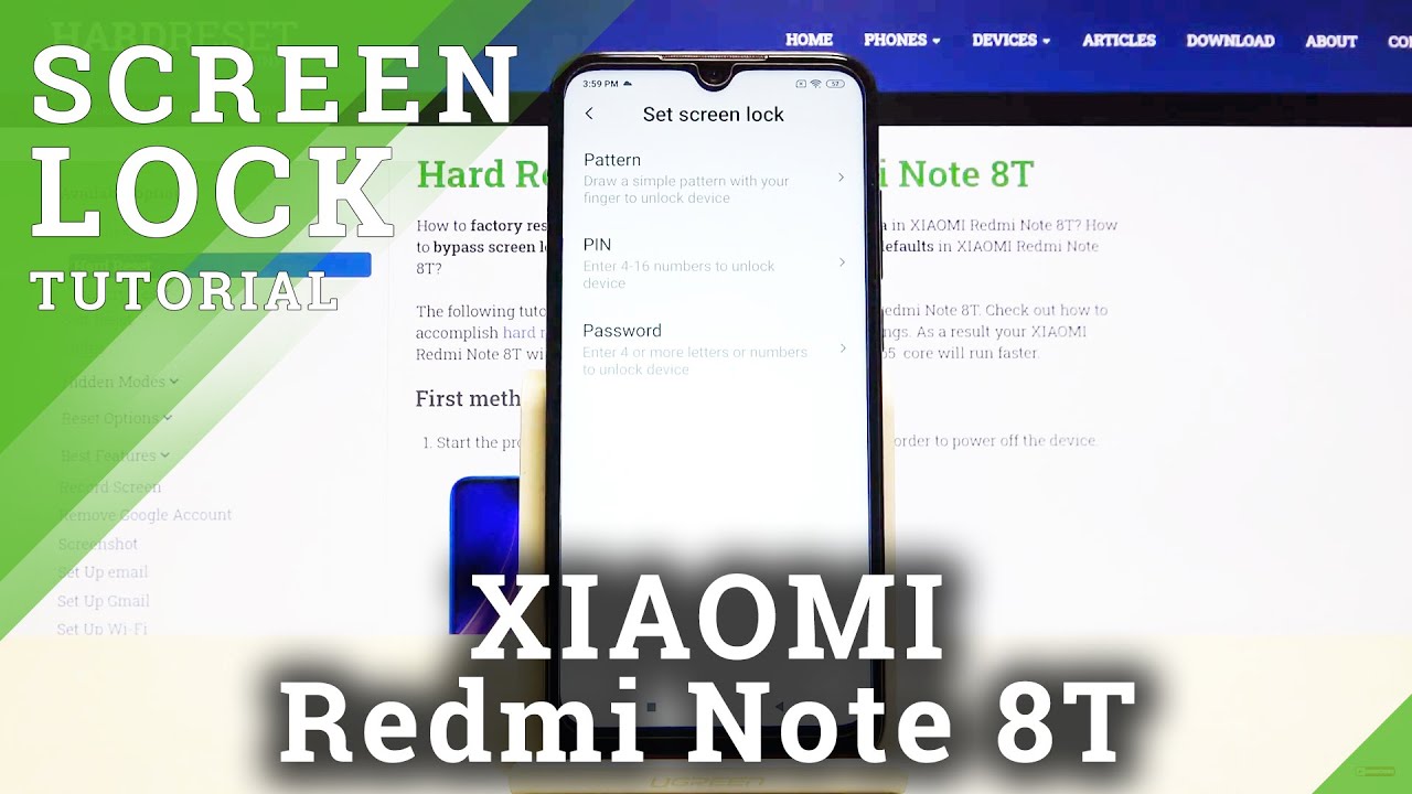 How to Add Screen Lock Method on Xiaomi Redmi Note 8T - Set Up Screen ...
